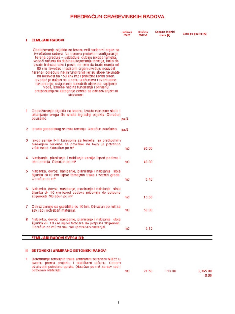 Predračun Titov | PDF