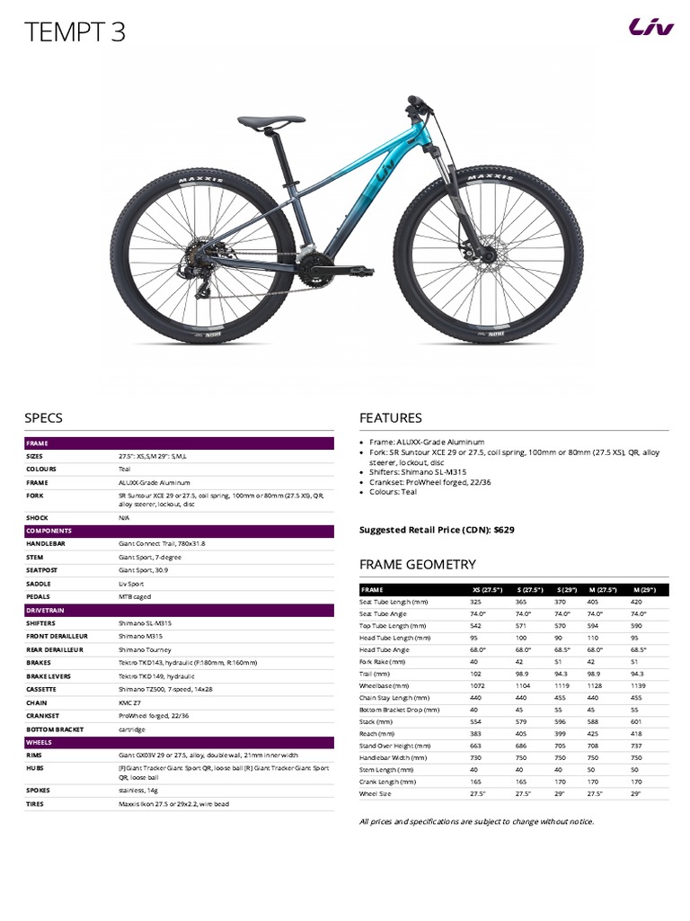 Liv - Tempt 3 - 2237 | PDF | Manufactured Goods | Vehicle Parts