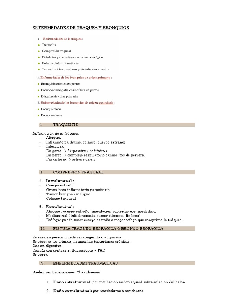 Enfermedades de Traquea y Bronquios | PDF | Tos | Asma