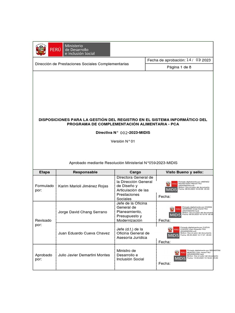 2023-Anexo 01 - RM - 059 - 2023-Midis-Directiva 002-2023-Midis | PDF | Informática | Usuario ...
