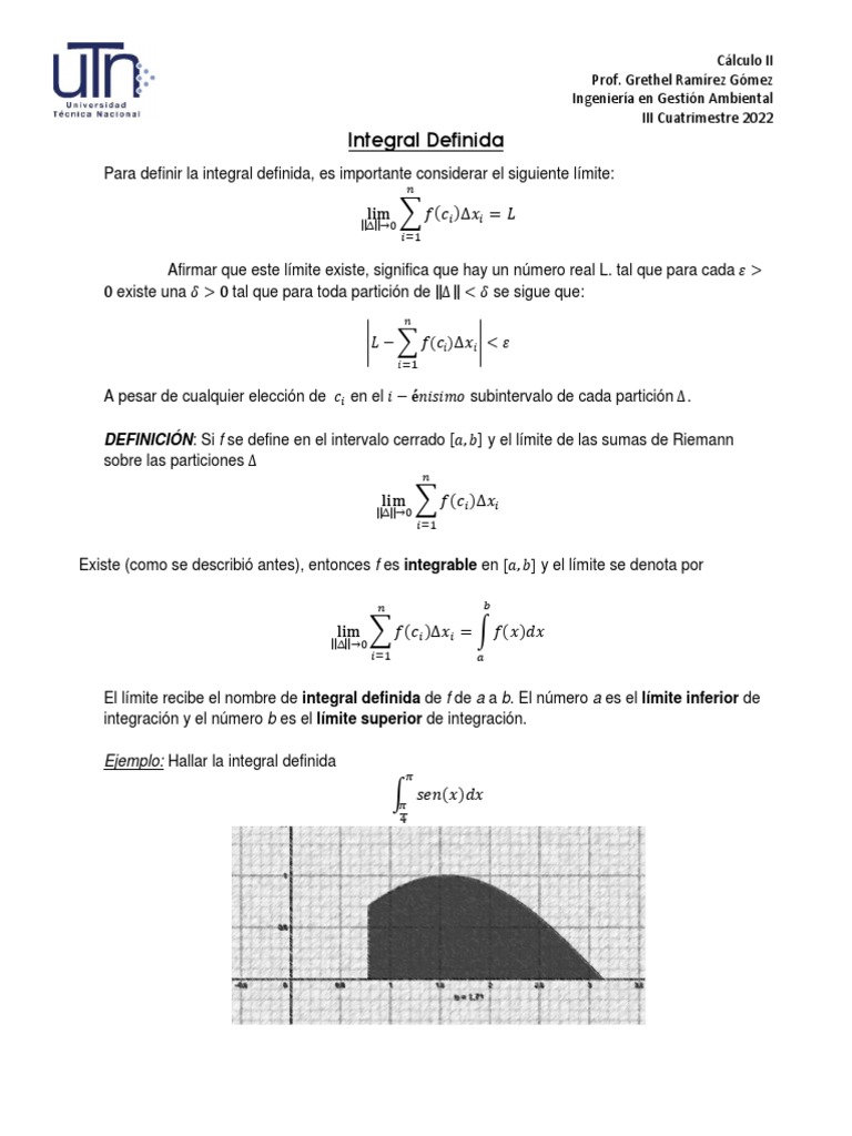 Integral Definida | PDF | Integral | Análisis