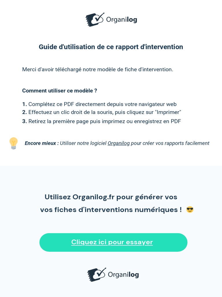 Guide de la fiche d'intervention numérique | PDF | Évolution de ...