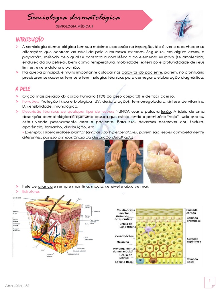 04. Exame dermatológico | PDF | Pele | Cor da pele humana