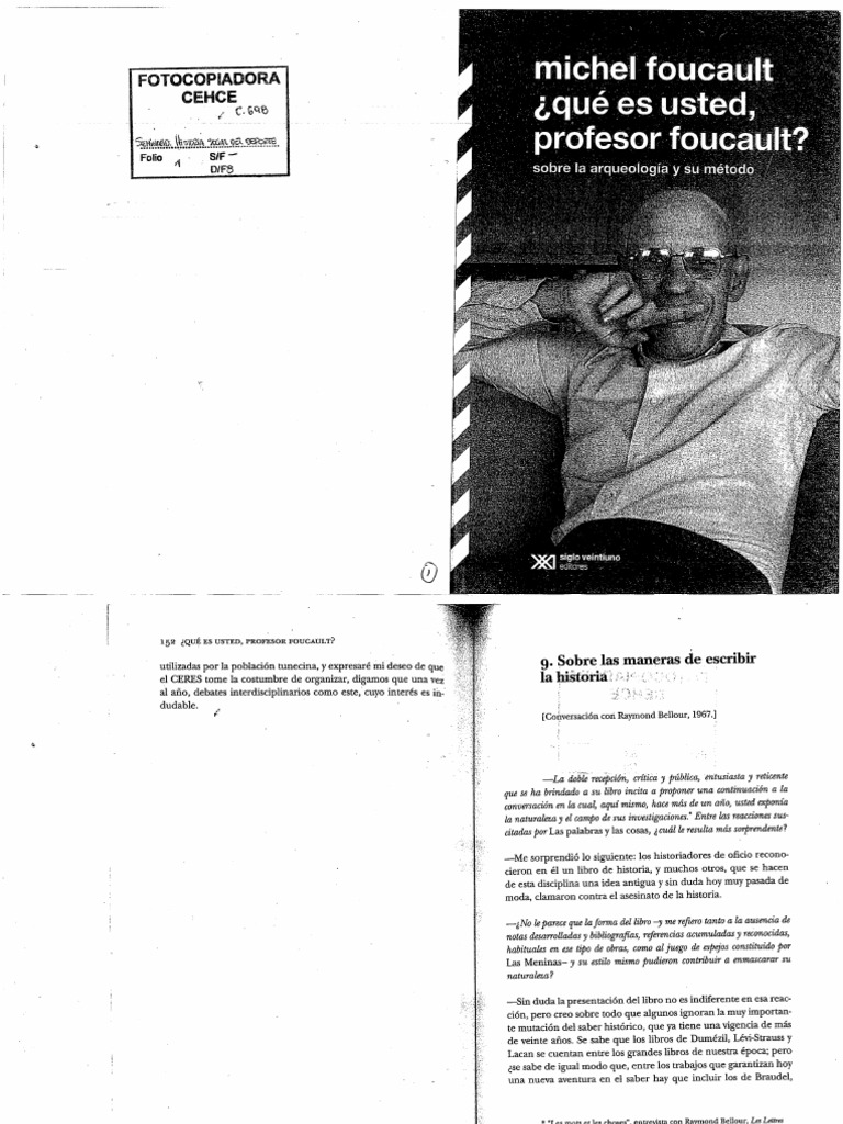 Foucault-Qué Es Usted Profesor Foucault | PDF