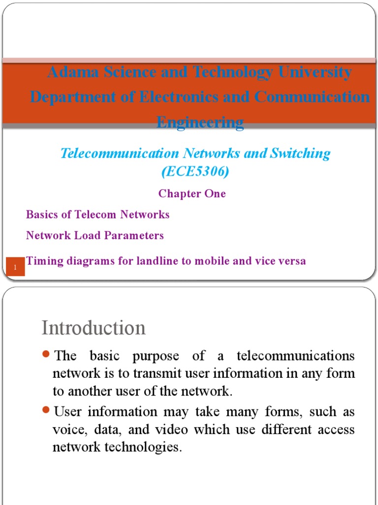 1.2. Basics of Telecom Networks - Copy (Autosaved) | PDF | Computer Network | Telecommunications