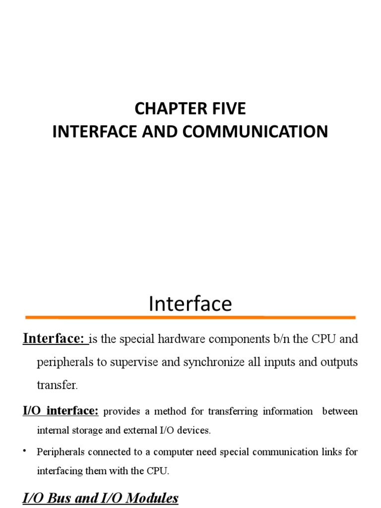 Chapter 5 Pdf Input Output Central Processing Unit