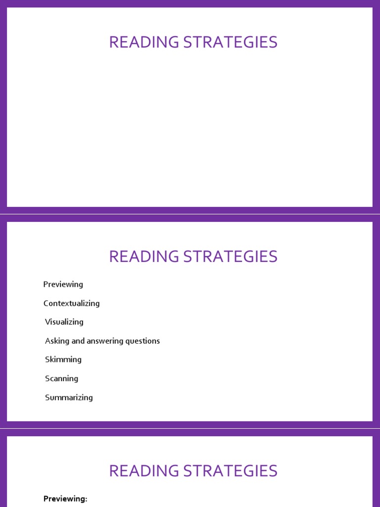 Vocabulary and Reading Strategies | PDF | World Wide Web | Internet & Web