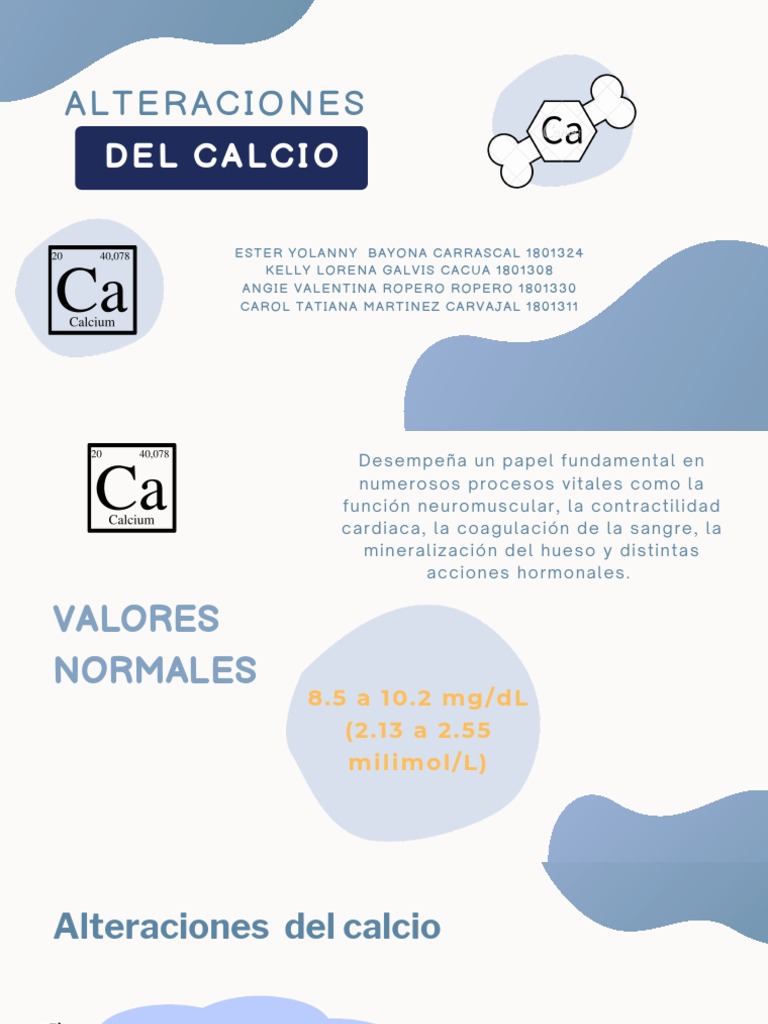 Trabajo de Calcio | PDF | Vitamina D | Calcio
