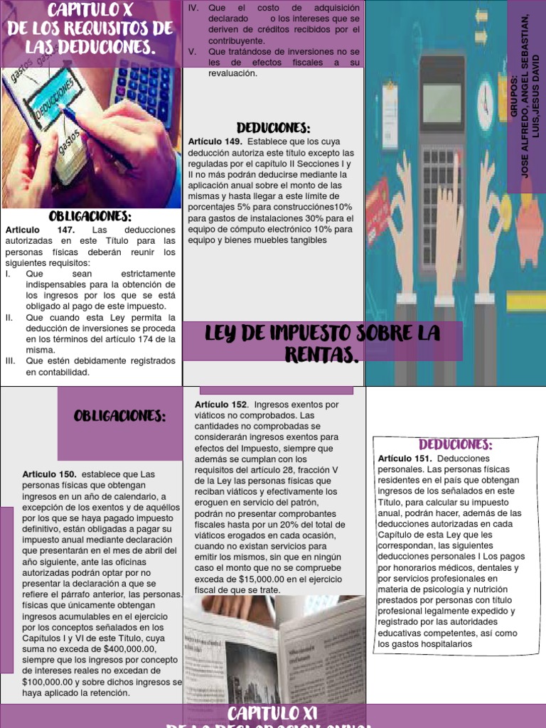 Tríptico de Capitulo X, XI | PDF | Impuestos | Economias