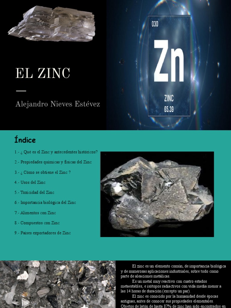 Propiedades y Usos del Zinc | PDF | Zinc | Elementos químicos