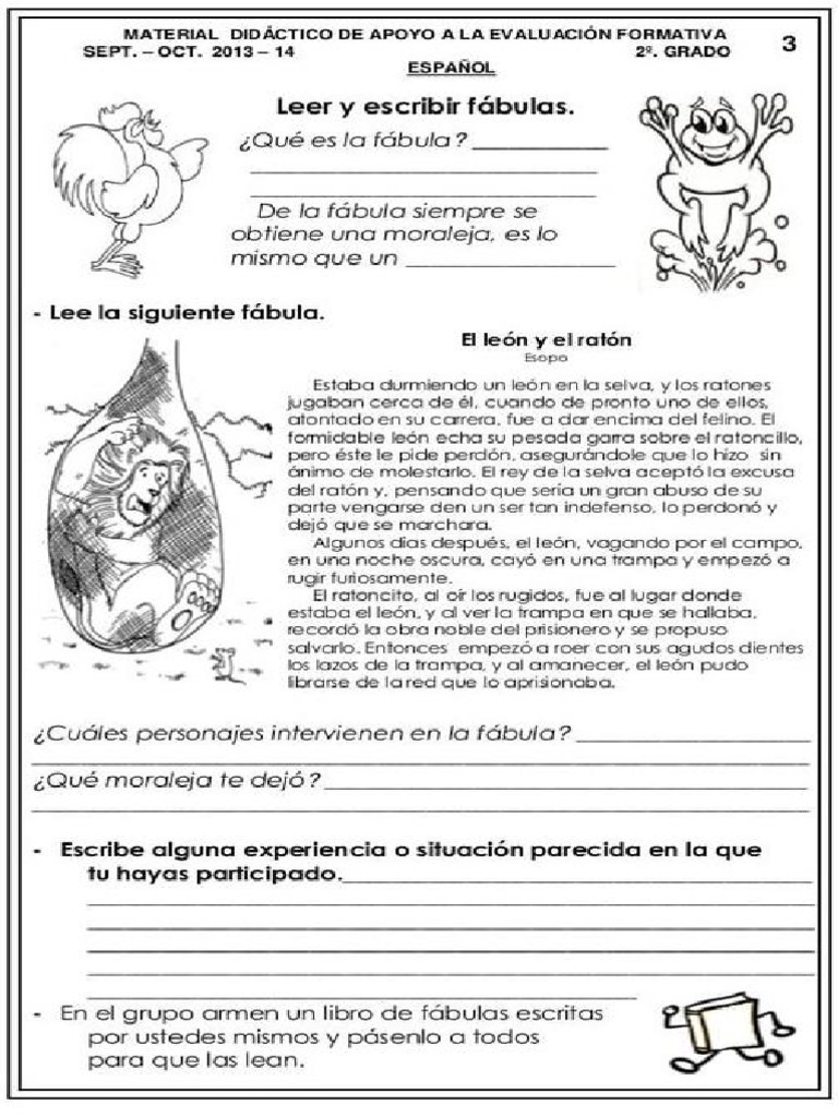 Actividades de Fabula para Ninos | PDF