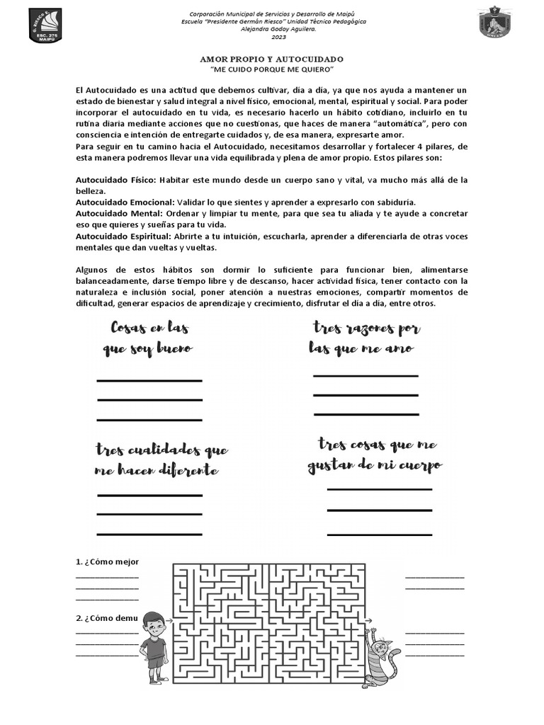Actividades de Amor Propio para Niños | PDF | Autoestima | Mente