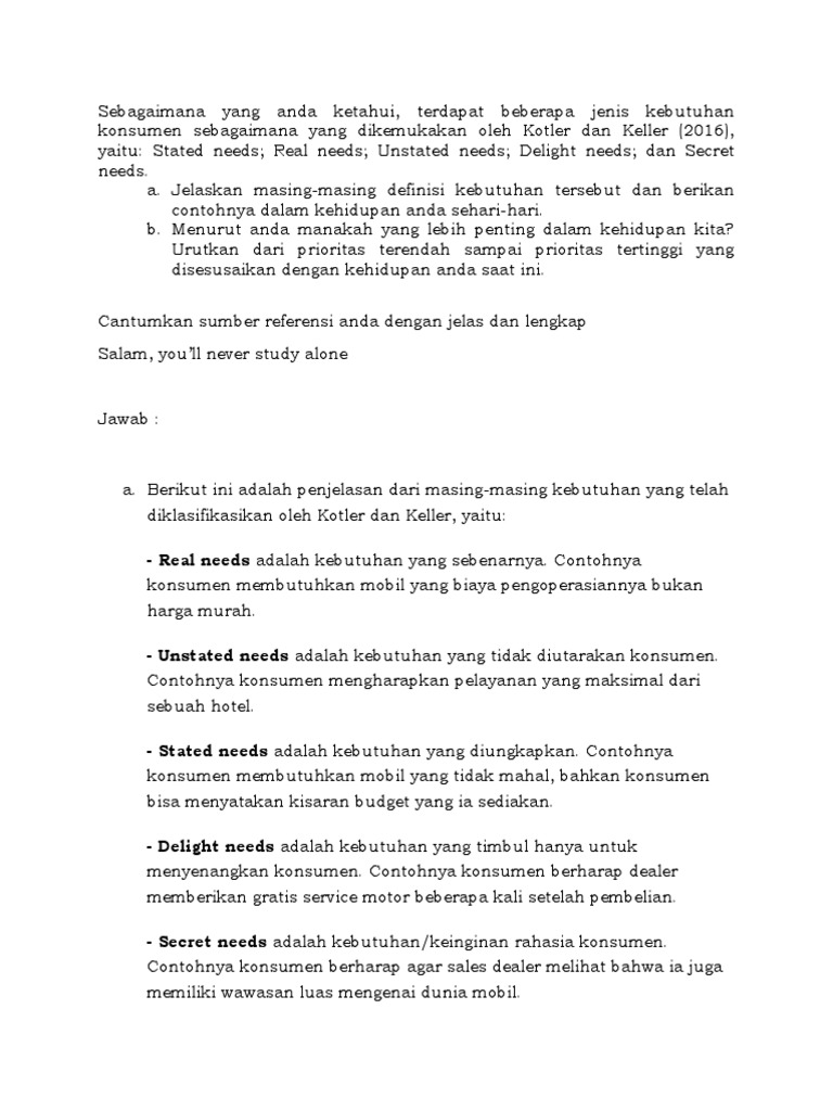 Tugas 1 EKMA 4216 Manajemen Pemasaran | PDF