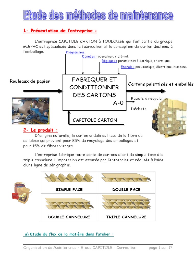 Fabrication et Maintenance du Carton | PDF | Papier | Recyclage