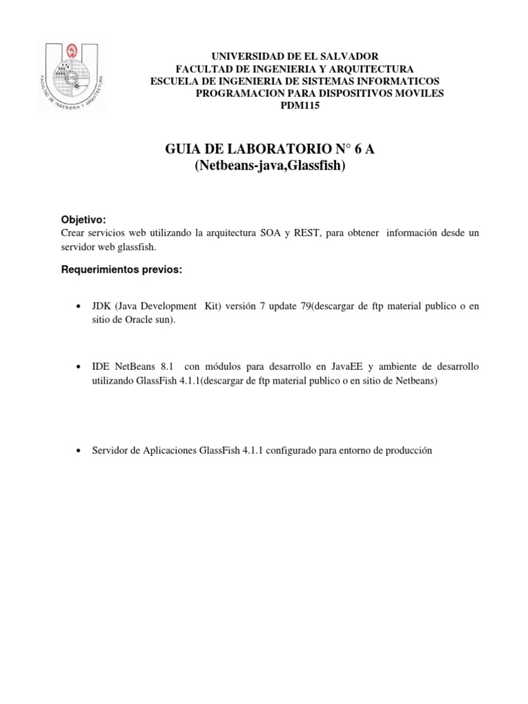 Pdm115 Guia Lab06a Java Pdf Aplicaciones Y Software Frijoles Netos 