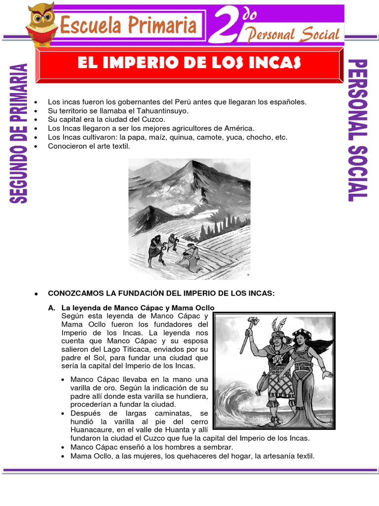 El Imperio de Los Incas para Segundo de Primaria | PDF | Imperio Inca | Ropa