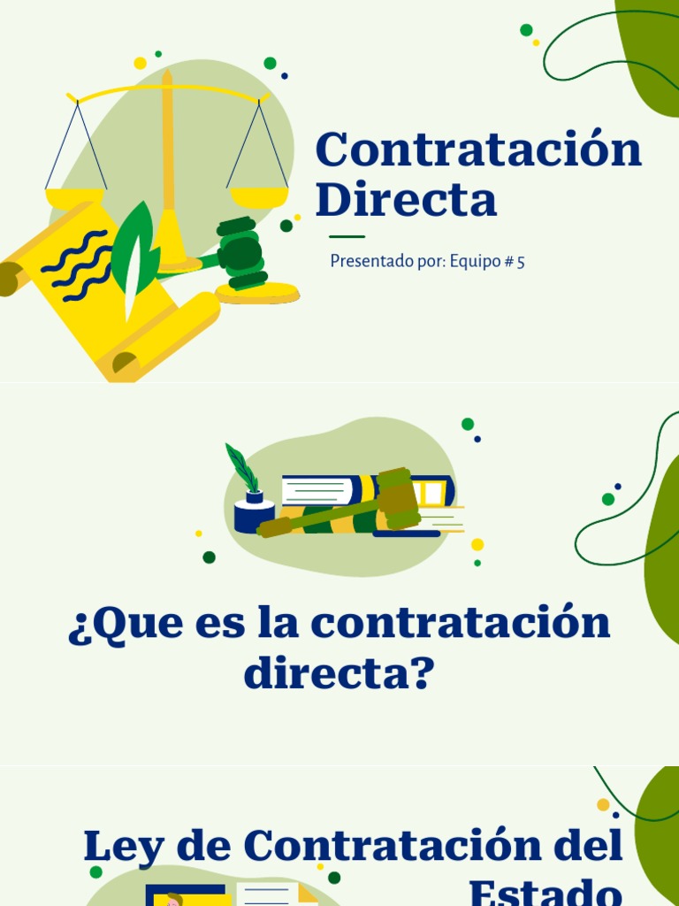 Presentacion, Contratacion Directa | PDF | Derecho