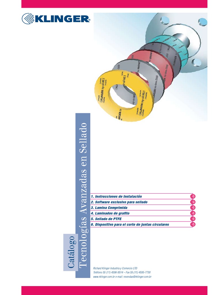 Guía de Instalación y Sellado KLINGER | PDF | Tornillo | Ciencias fisicas