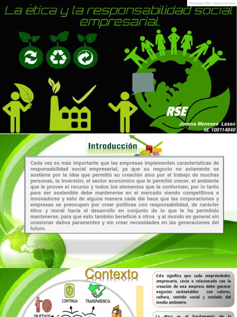 Ética y Sostenibilidad Empresarial | PDF | Responsabilidad social ...