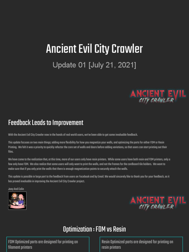 Ancient Evil City Crawler_UpdateNotes_July21_2021 | PDF | Magnet ...