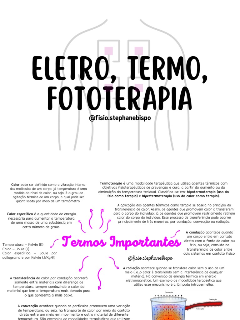Mapas Eletro, Termo, Fototerapia | PDF | Calor | Ultrassom médico