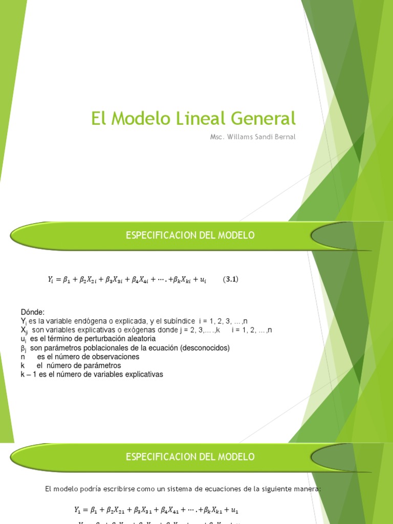 Modelo Lineal General Parte I | PDF | Mínimos cuadrados ordinarios ...