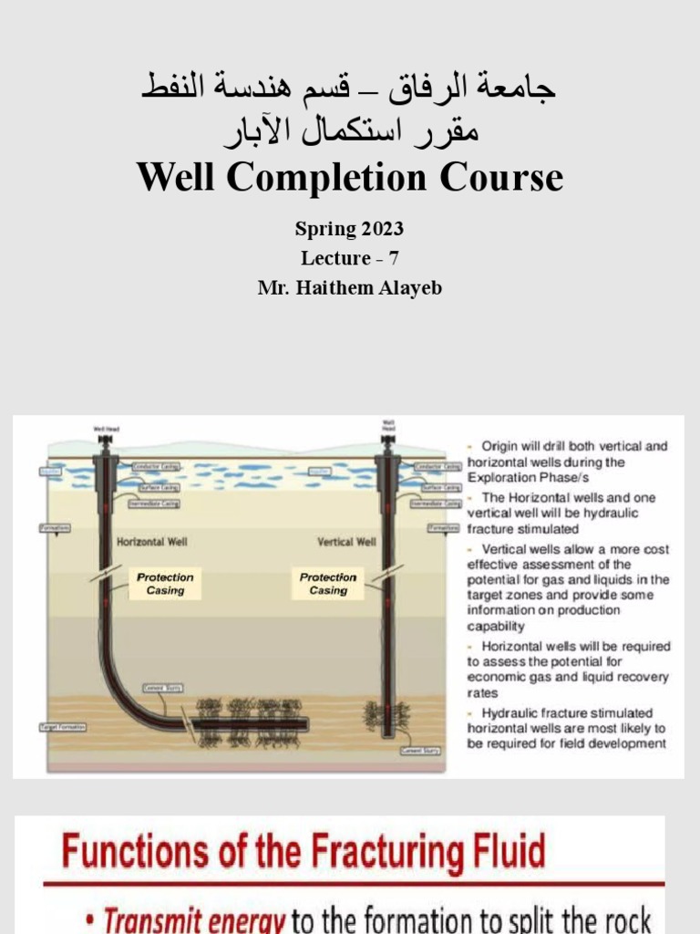 Lecture#7-Well Completion | PDF