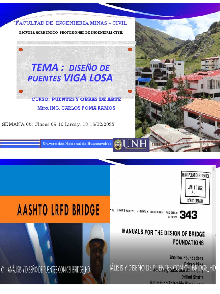 Clases 09-10 Diseño Puente Viga Losa | PDF Clases 09-10 Diseño Puente Viga Losa | PDF