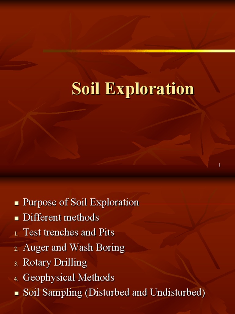 Soil Exploration PDF | PDF | Drilling | Deep Foundation