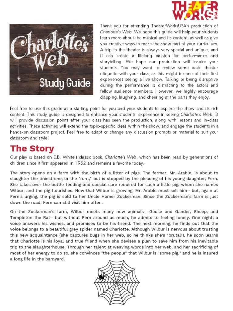 Charlottes Web Study Guide 10 | PDF
