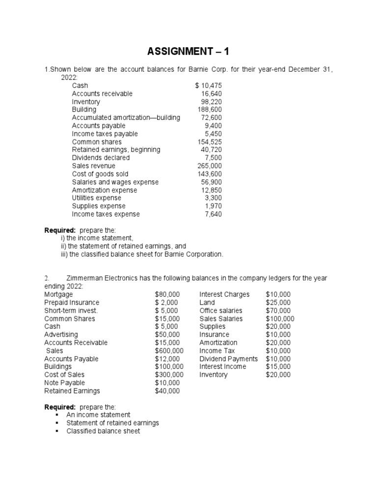 Account Assignment | PDF | Retained Earnings | Expense