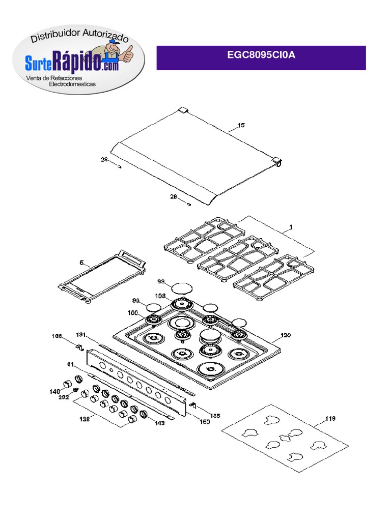 EGC8095CI0A Estufa Ge | PDF | Electricidad | Bienes manufacturados
