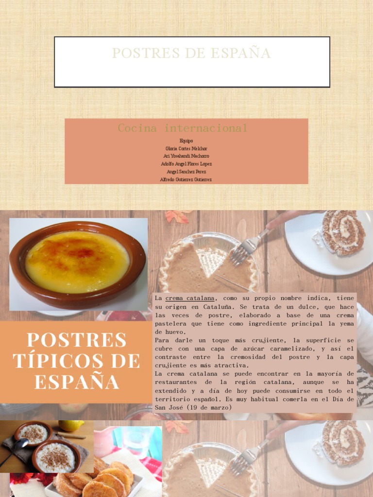Postres de España | PDF | Postres | Alimentos preparados
