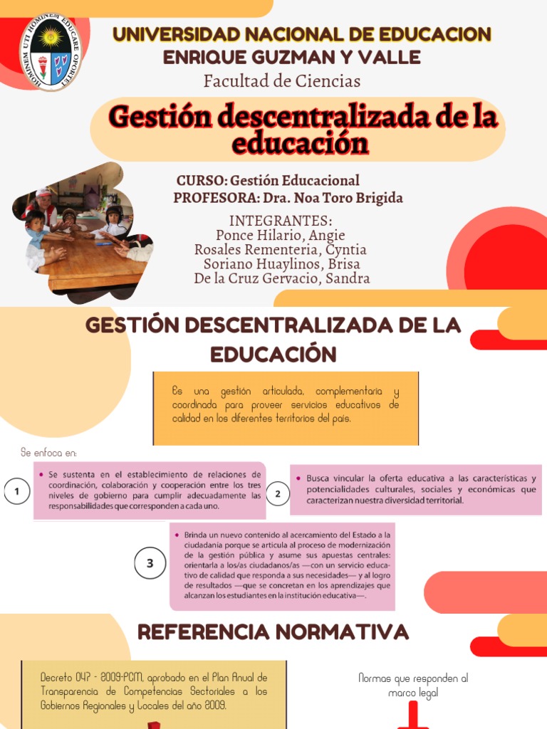 Gestión Decentralizada De La Educación Pdf Administración Pública