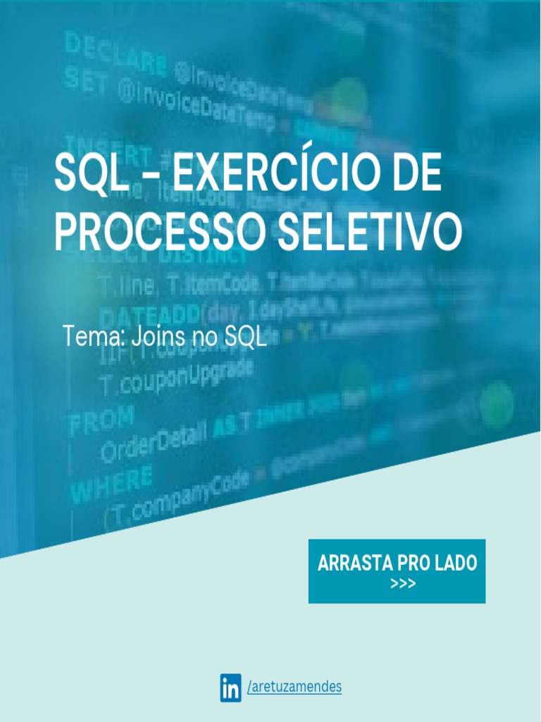 SQL - Exercício de Processo Seletivo | PDF