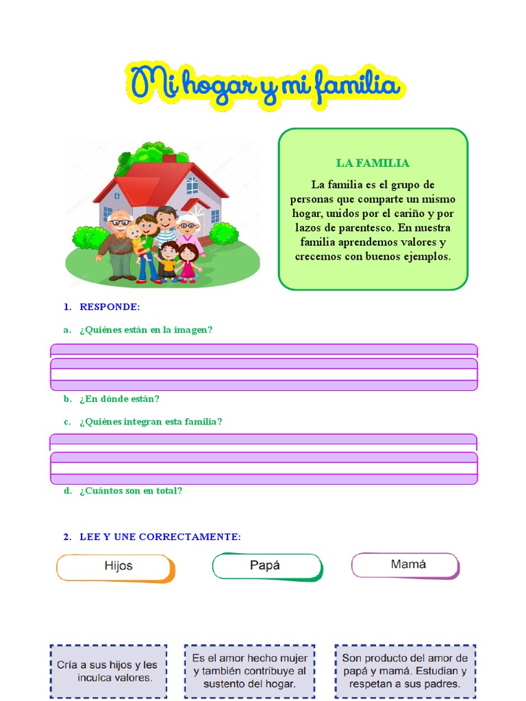 Mi Hogar y Mi Familia | PDF