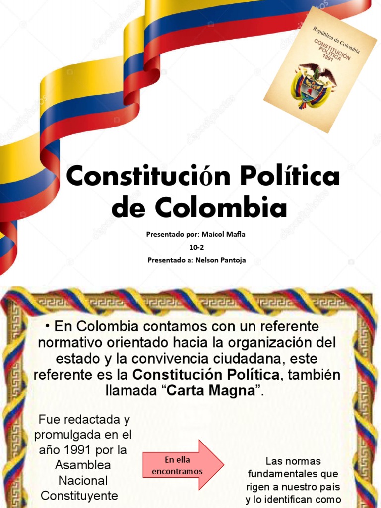 Constitución Política De Colombia Pdf Constitución Documentos Legales
