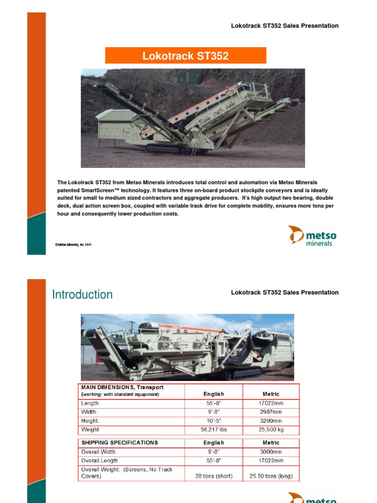 ST352 Sales Presentation 1-6-2005 | PDF | Belt (Mechanical ...