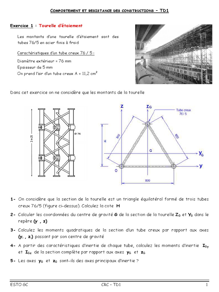 Calculs de résistance des structures métalliques | PDF | Flexion (matériau) | Flambage