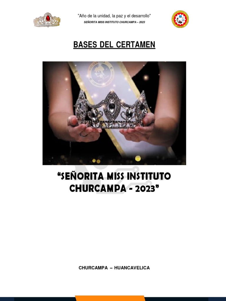 Bases Del Certamen Señorita Iestp 2023 | PDF