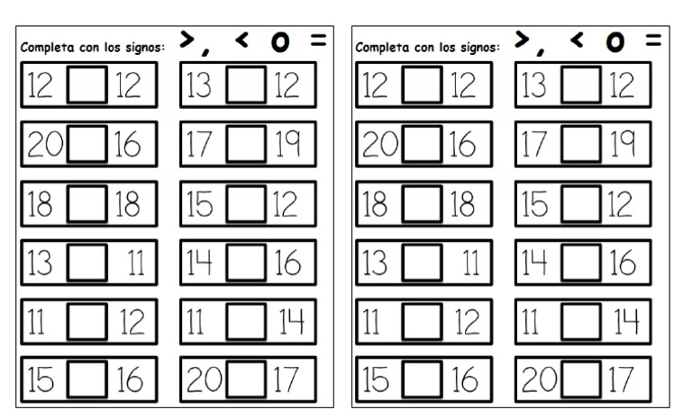 Mayor Que o Menor Que | PDF