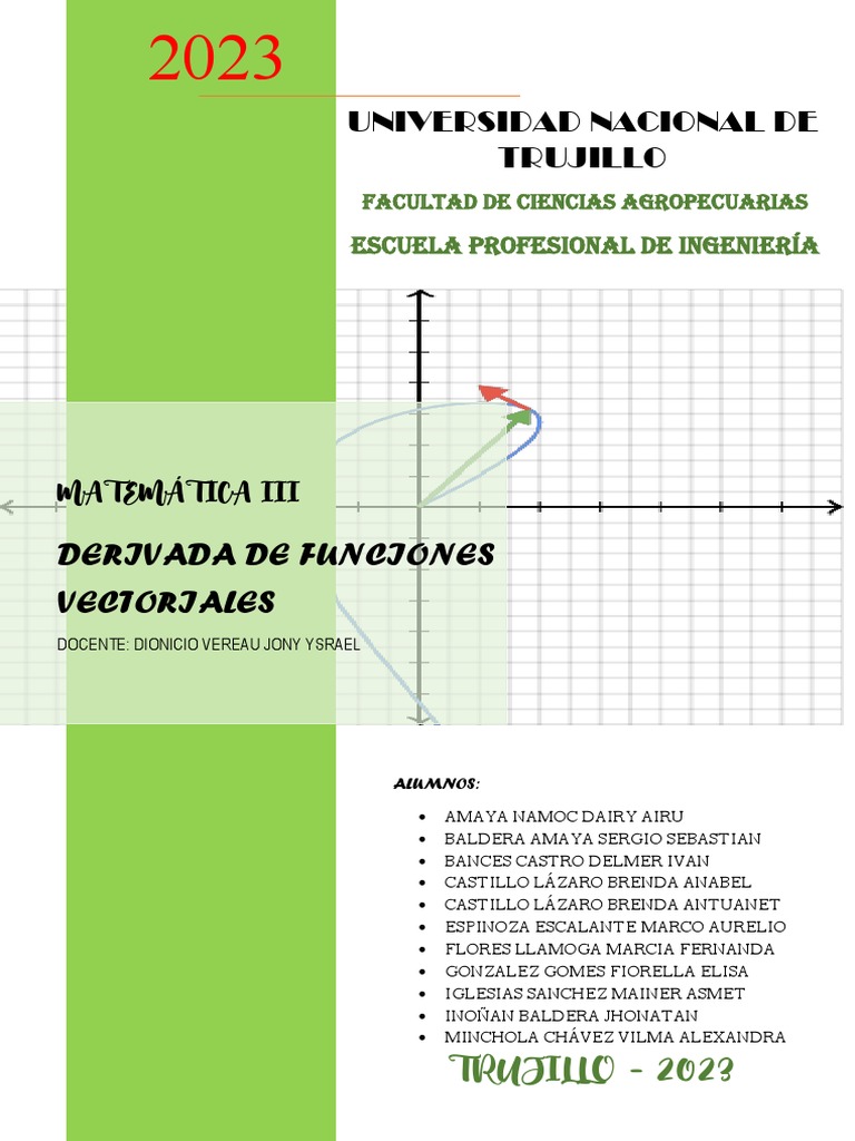 Práctica #3. Derivada de Funciones Vectoriales | PDF | Integral | Vector Euclidiano