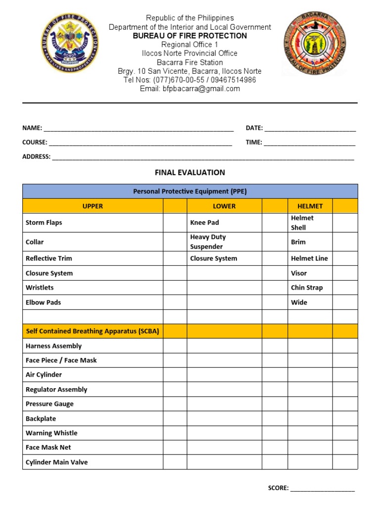Ppe Final Evaluation Pdf Equipment Safety
