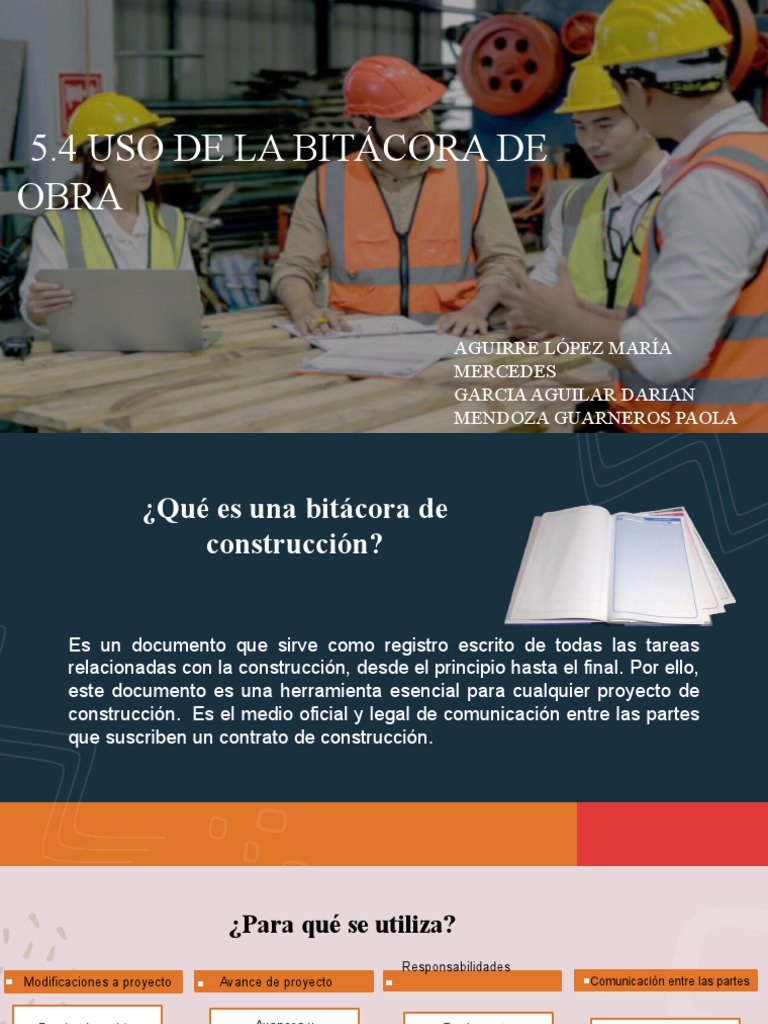 5.4 Bitacora de Obra | PDF | Blog
