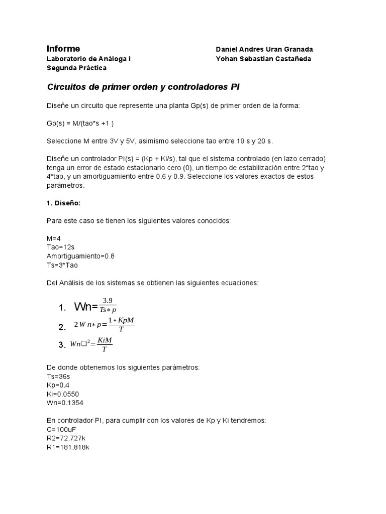 Diseño y Simulación de Circuitos PI | PDF | Amplificador | Amplificador ...
