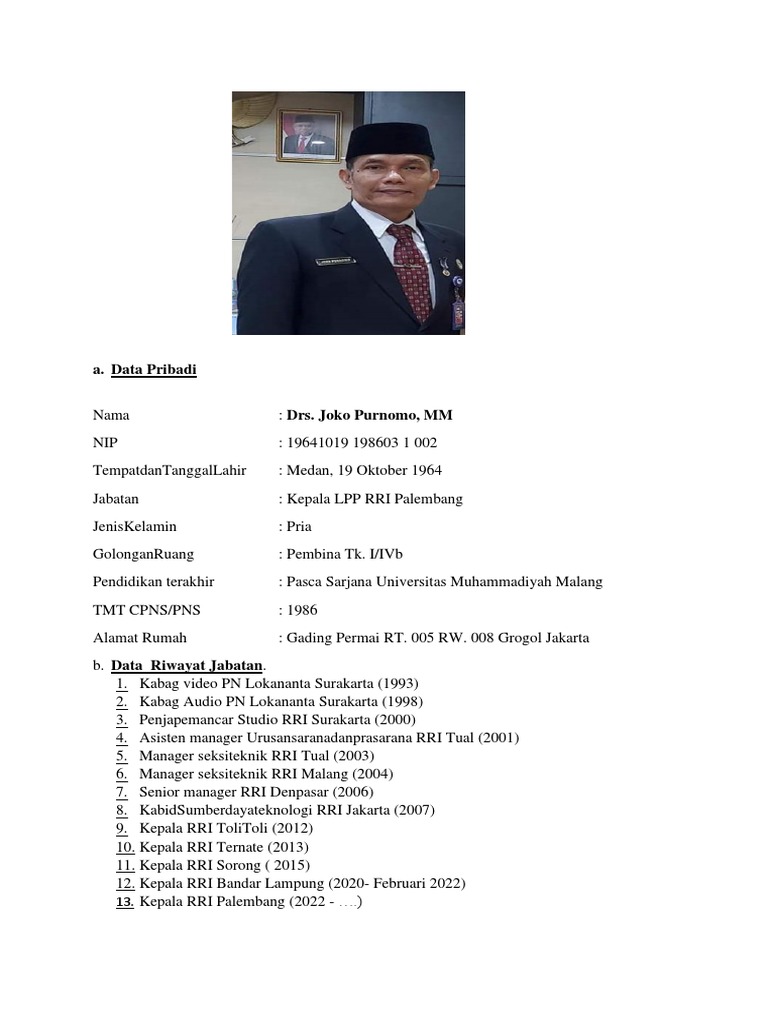 Profil Pejabat LPP Rri | PDF