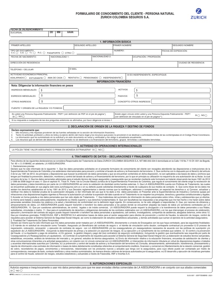 SARLAFT Persona Natural | PDF | Seguro | Justicia SARLAFT Persona Natural | PDF | Seguro | Justicia