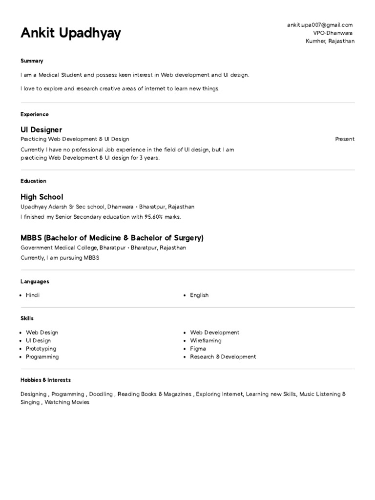 Ankit Upadhyay Resume | PDF