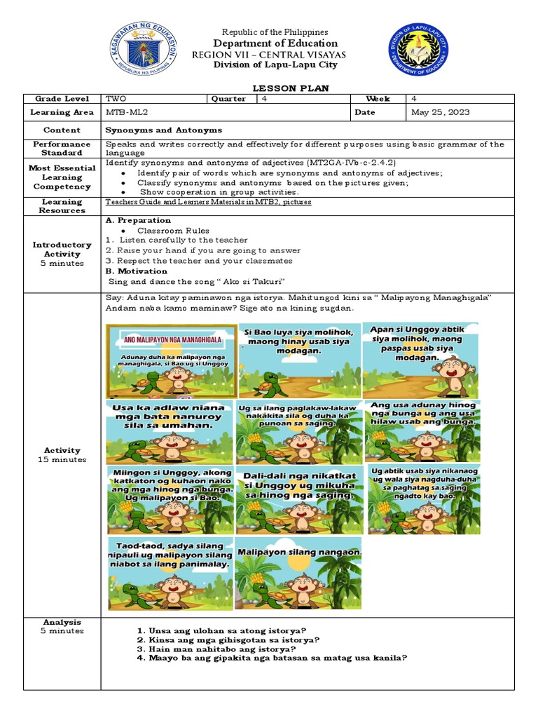 MTB MLE2 Q4 WEEK4 DAY4 KAPULONG Ug SUHING PULONG | PDF