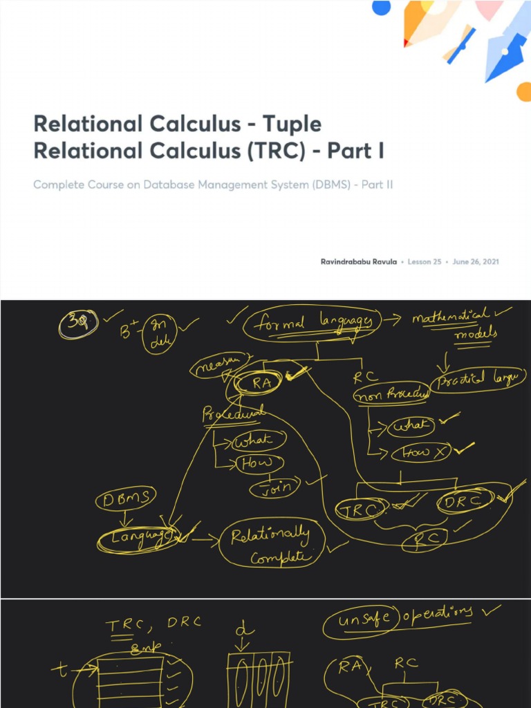 Relational Calculus Tuple Relational Calculus TRC Part I With Anno | PDF Relational Calculus Tuple Relational Calculus TRC Part I With Anno | PDF